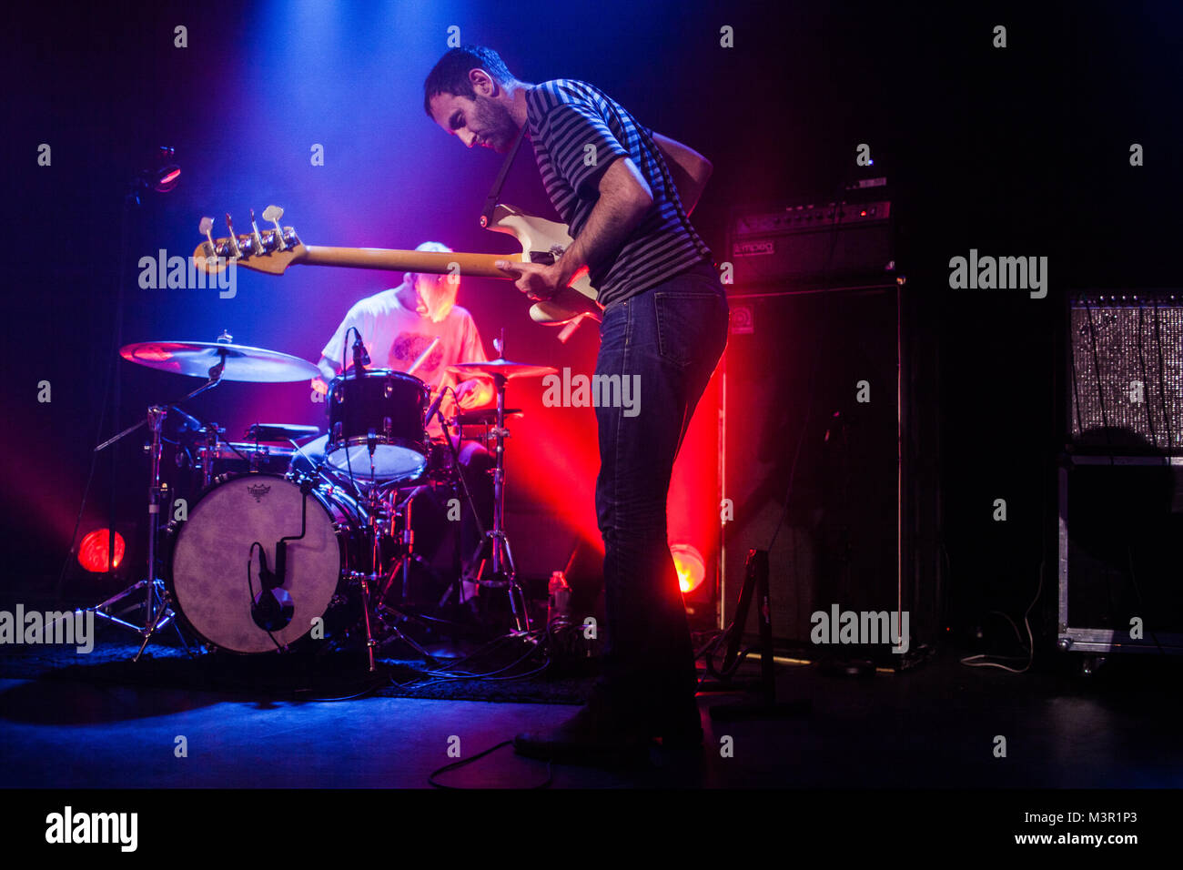 The Canadian noise and post-punk band Viet Cong performs a live concert ...