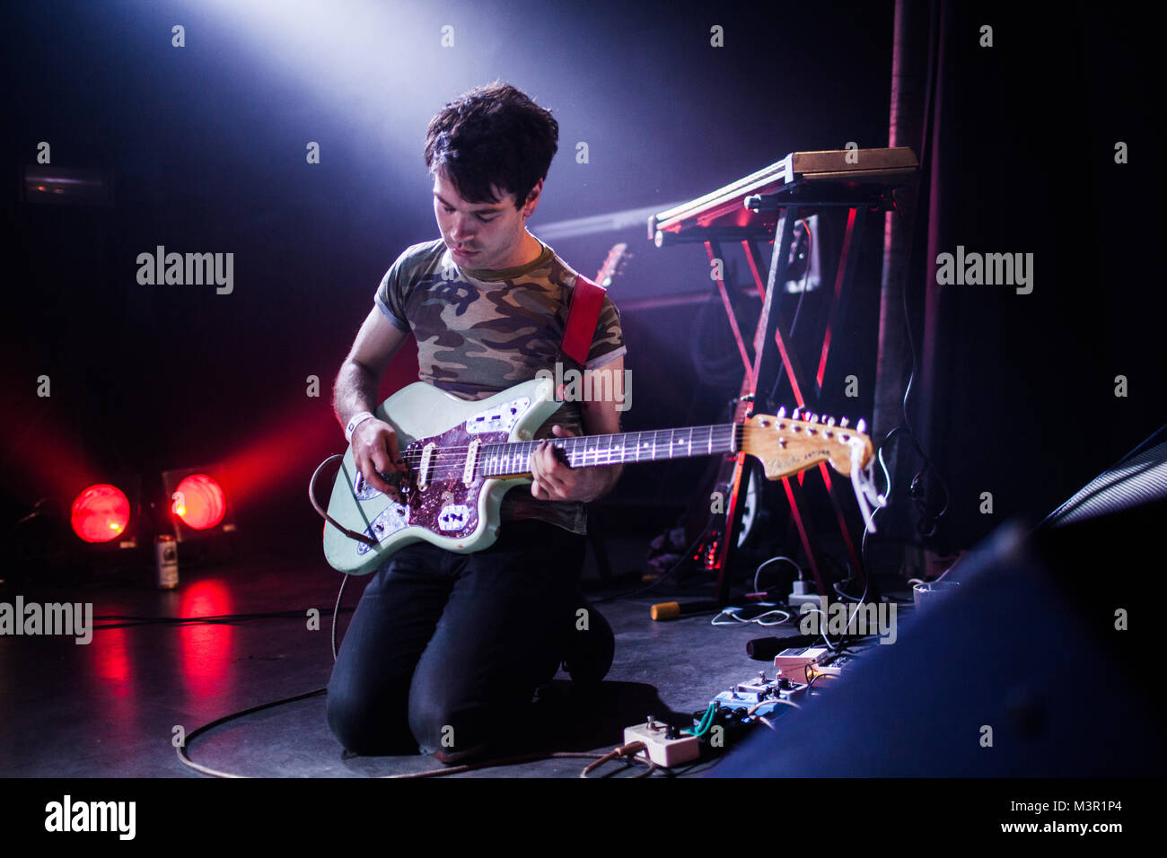 The Canadian noise and post-punk band Viet Cong performs a live concert ...