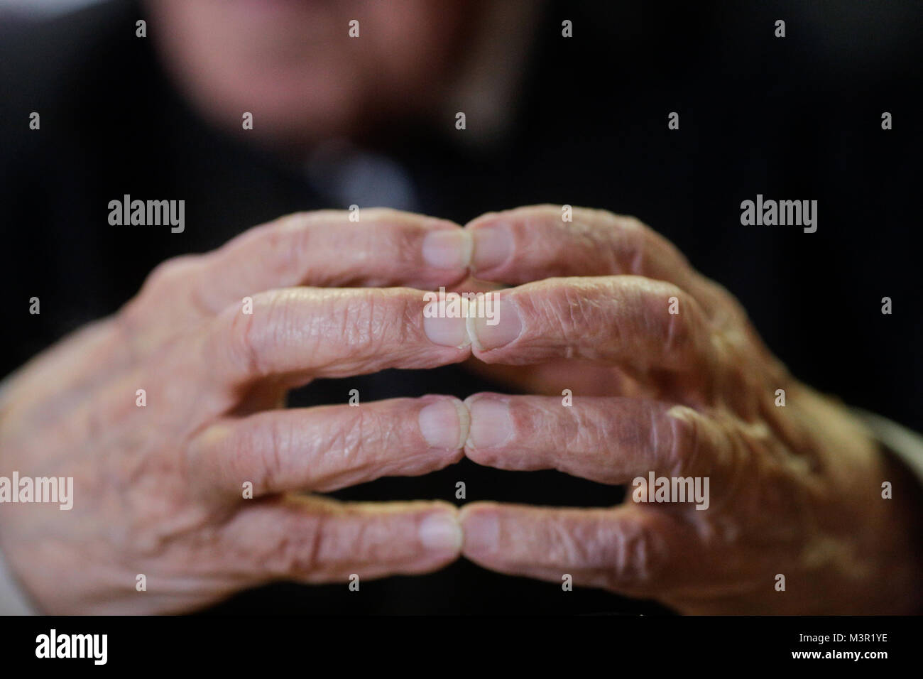 Closeup of the hands of an old man Stock Photo - Alamy