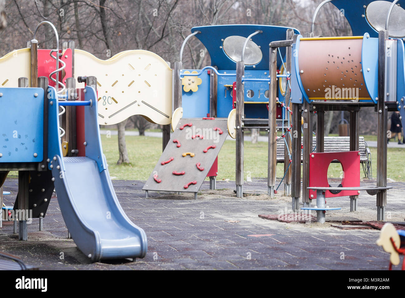 Empty kids playground hi-res stock photography and images - Alamy
