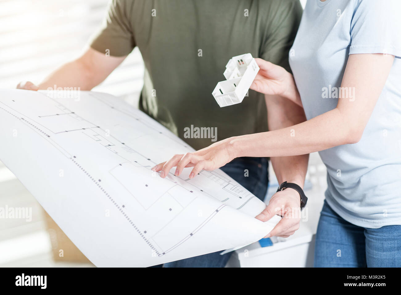 Professional landscape artists working on the project Stock Photo - Alamy