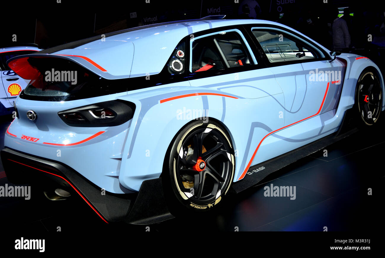 Car front and back at auto expo hi-res stock photography and images - Alamy