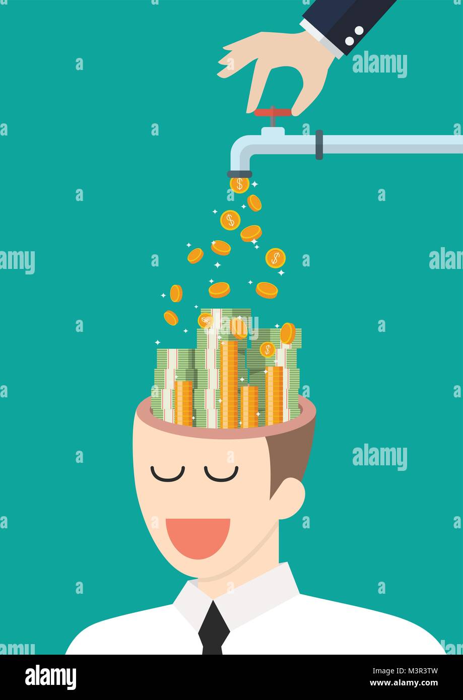 Money falling out Stock Vector Images - Alamy