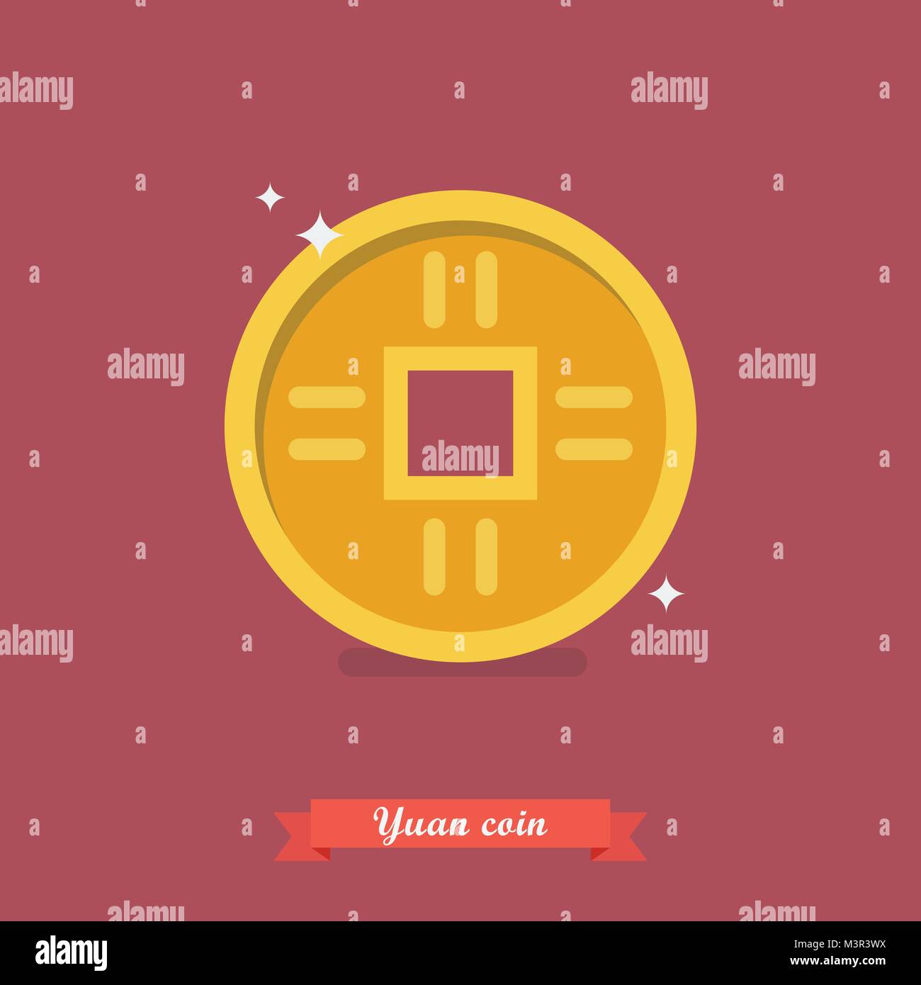 Antique chinese gold coin Stock Vector Images - Alamy
