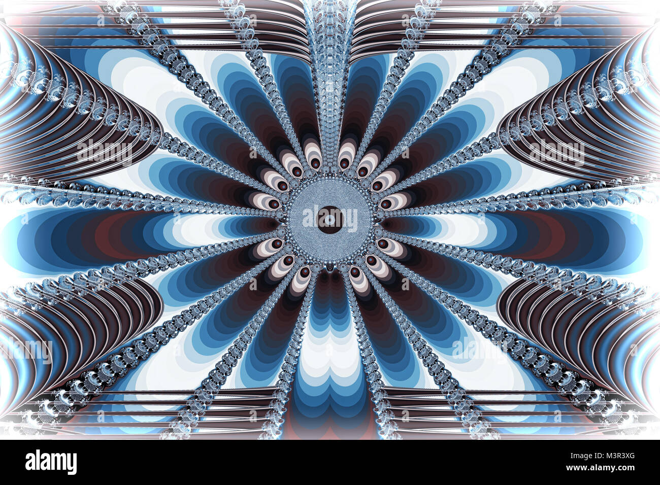 Illustration of a beautiful colored drawing of fractal structures Stock ...