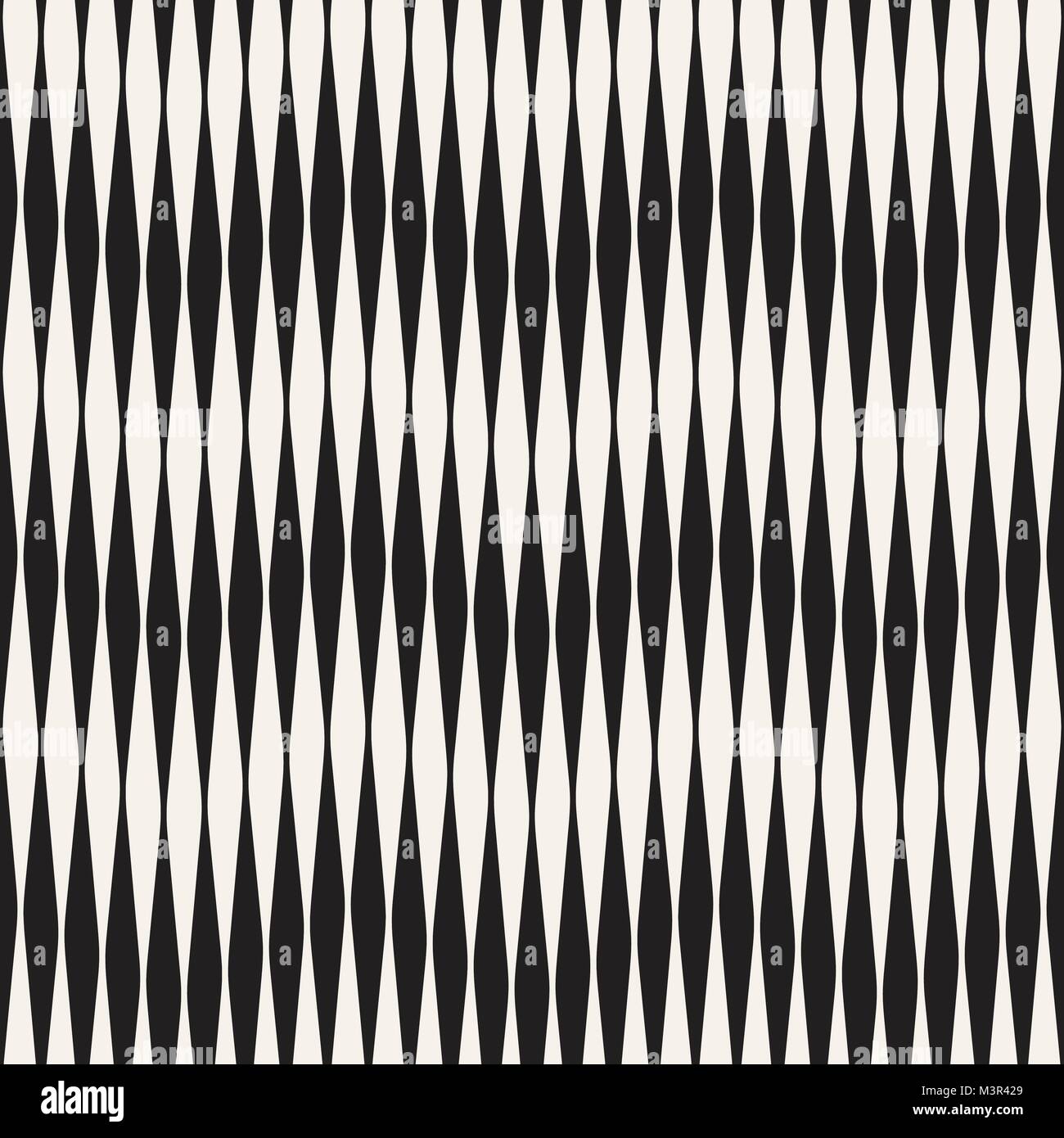 Seamless ripple pattern. Repeating vector texture. Wavy graphic background. Simple wave stripes ...