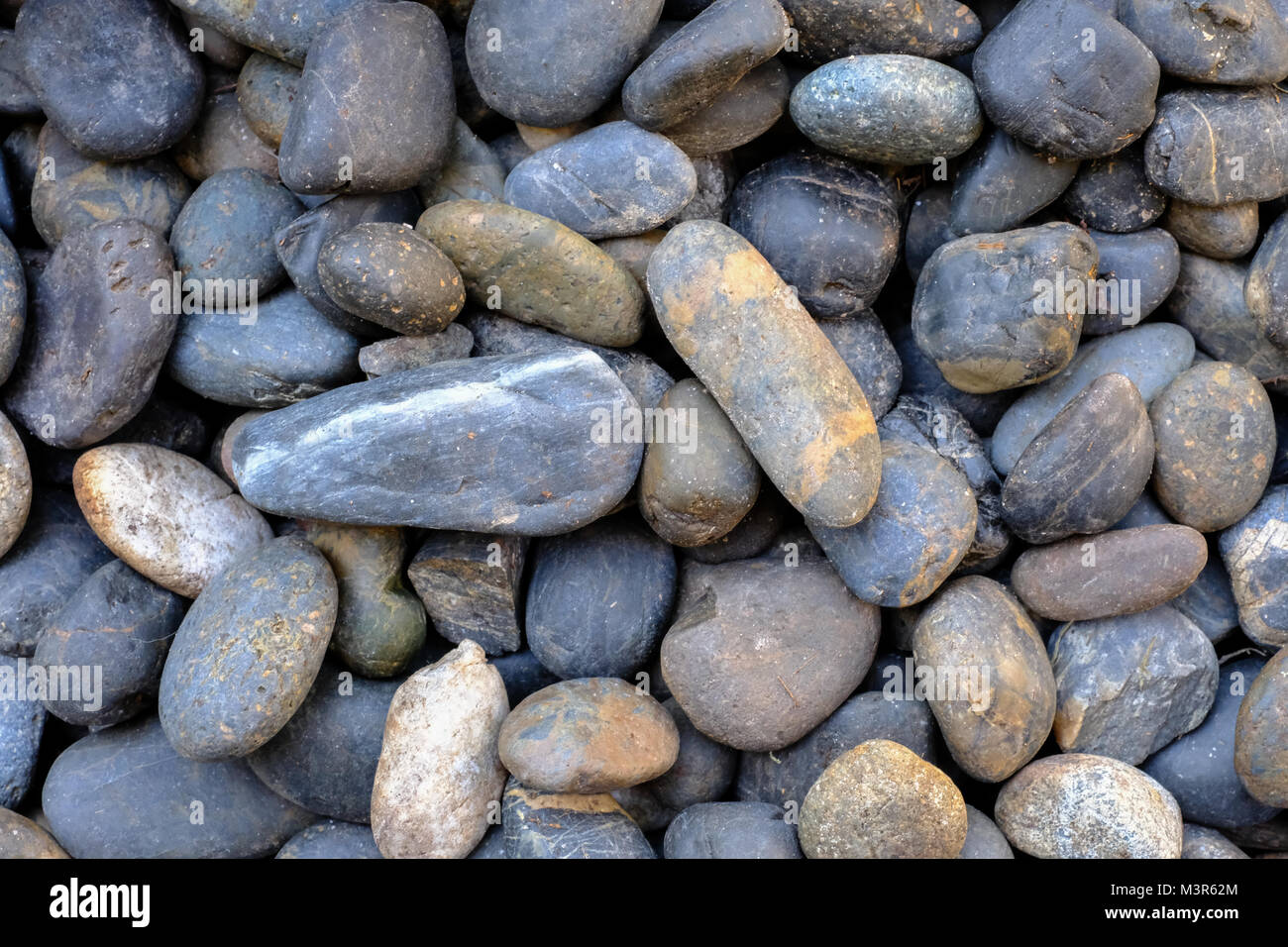 Natural abstract smooth round pebbles sea texture background Stock ...