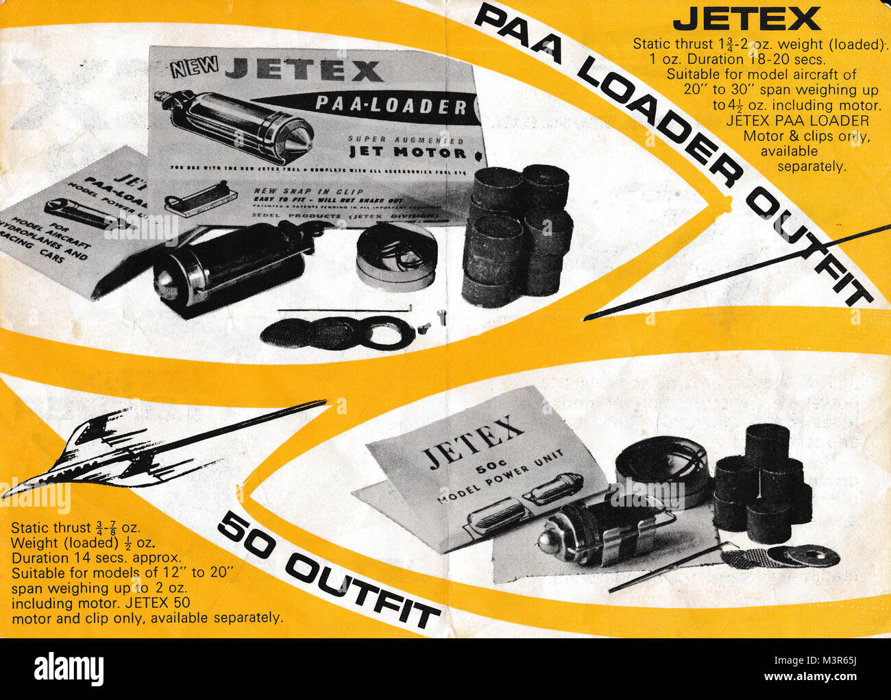 Jetex Motors leaflet (rear Stock Photo - Alamy