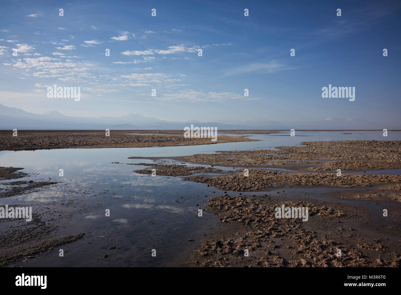 Scenic panorama of Salar de Atacama in Chile. Salar de Atacama is a ...