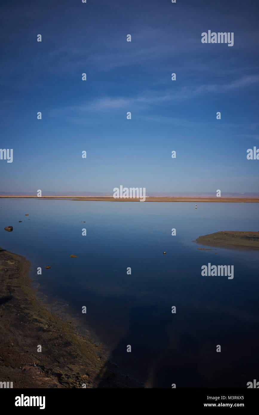Scenic panorama of Salar de Atacama in Chile. Salar de Atacama is a ...