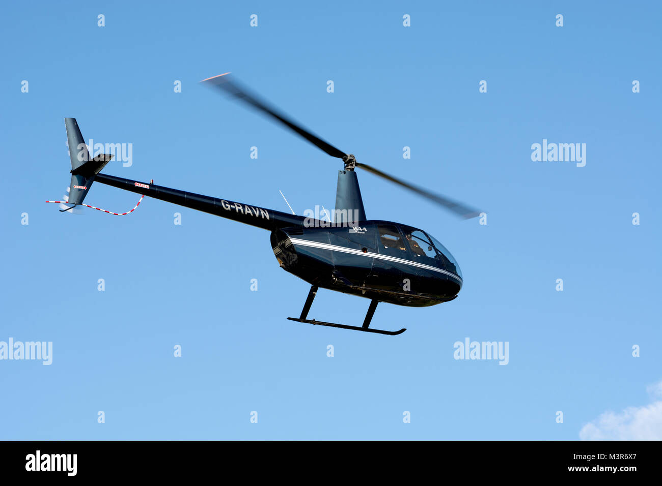 Robinson R44 Raven helicopter at Wellesbourne Airfield, Warwickshire ...