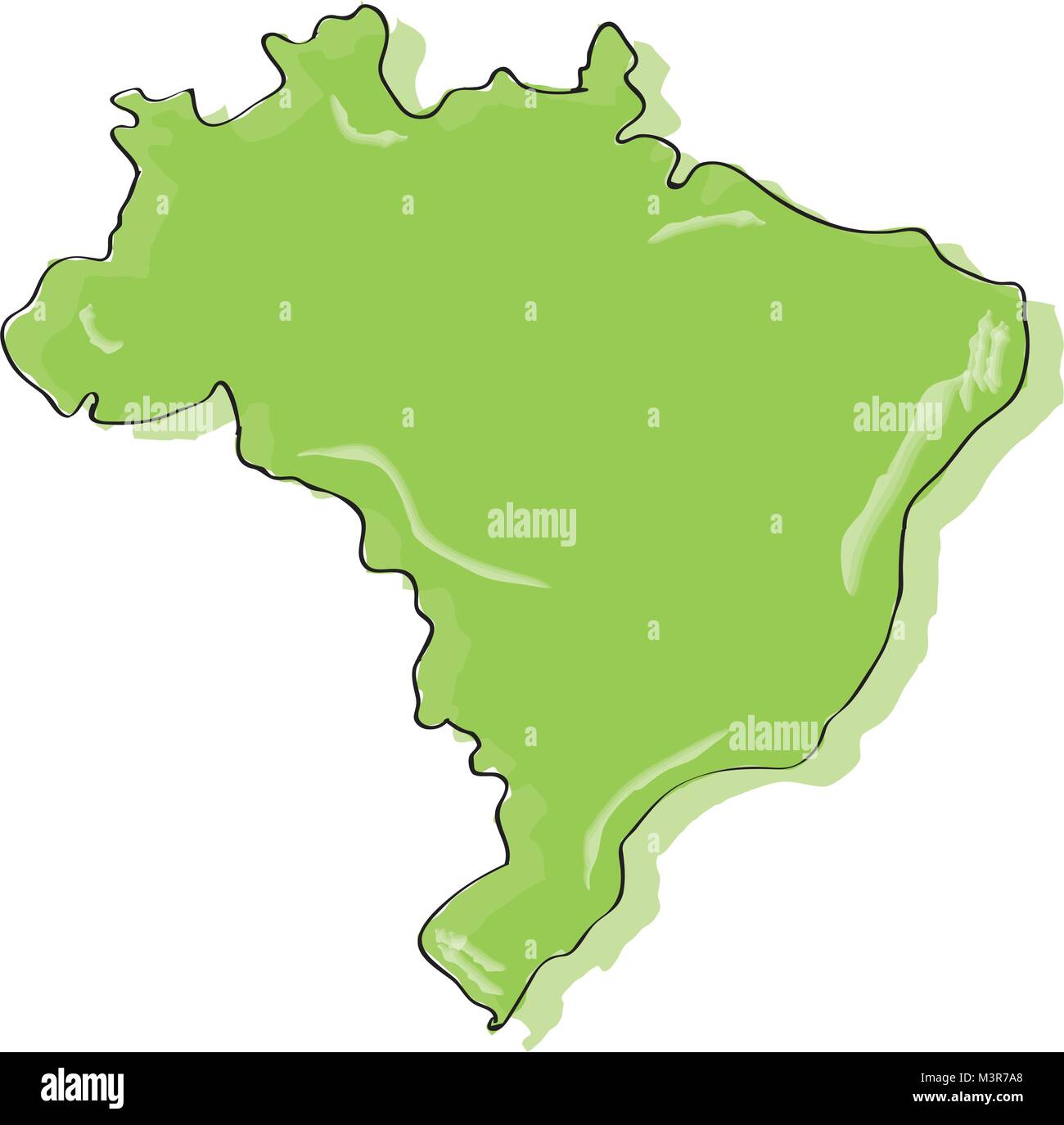Comic drawing of a map of Brazil Stock Vector Image & Art - Alamy