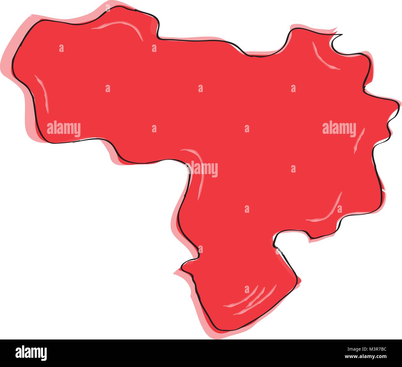 Comic drawing of a map of Venezuela Stock Vector Image & Art - Alamy