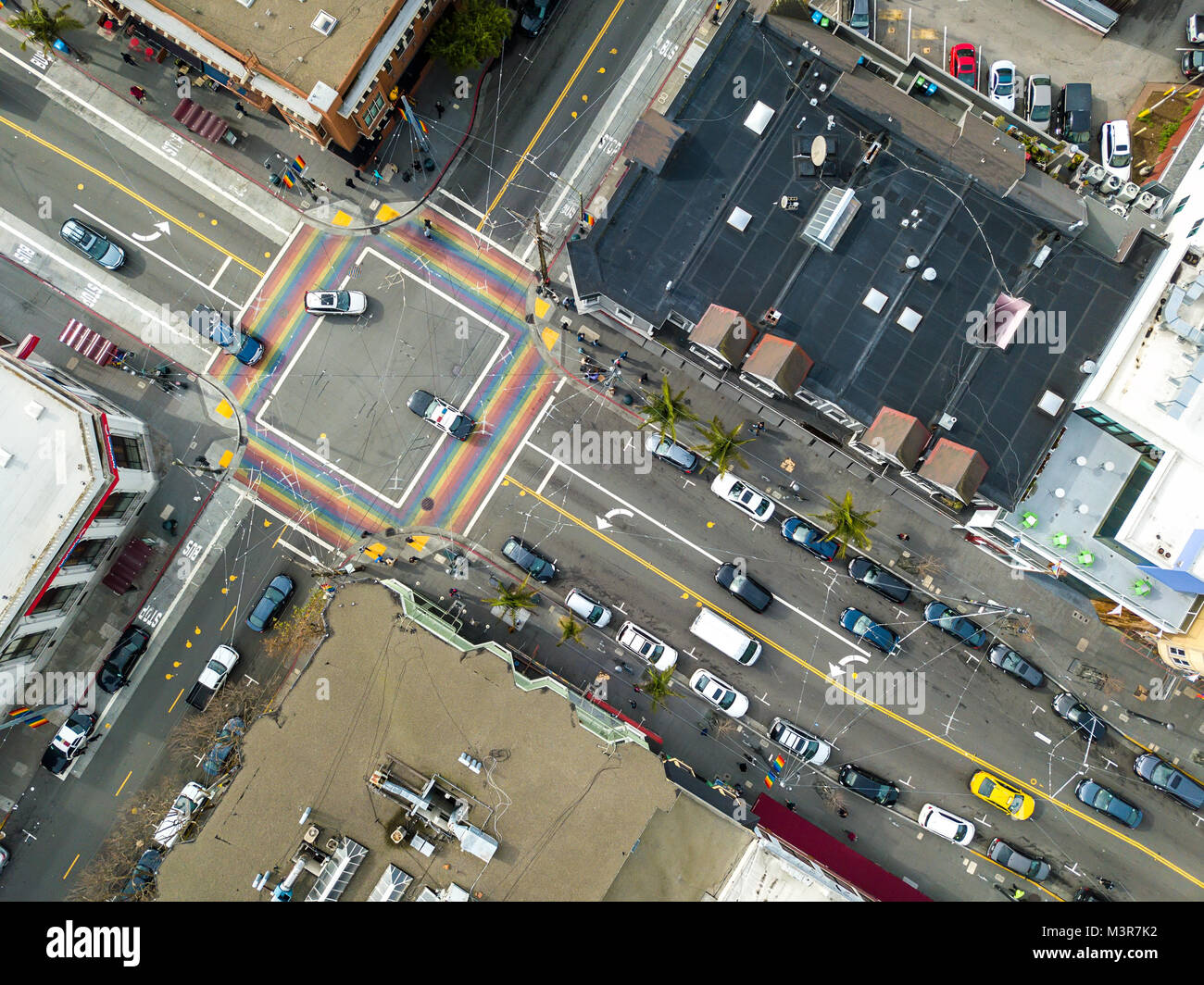 Crosswalk aerial view hi-res stock photography and images - Alamy