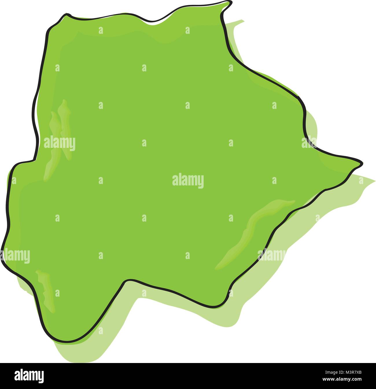 Comic drawing of a map of Botswana Stock Vector Image & Art - Alamy