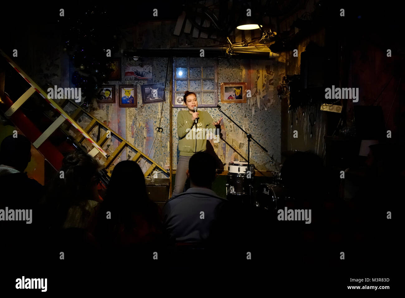 Leah Lev an Israeli stand-up comedian and radio broadcaster talking ...