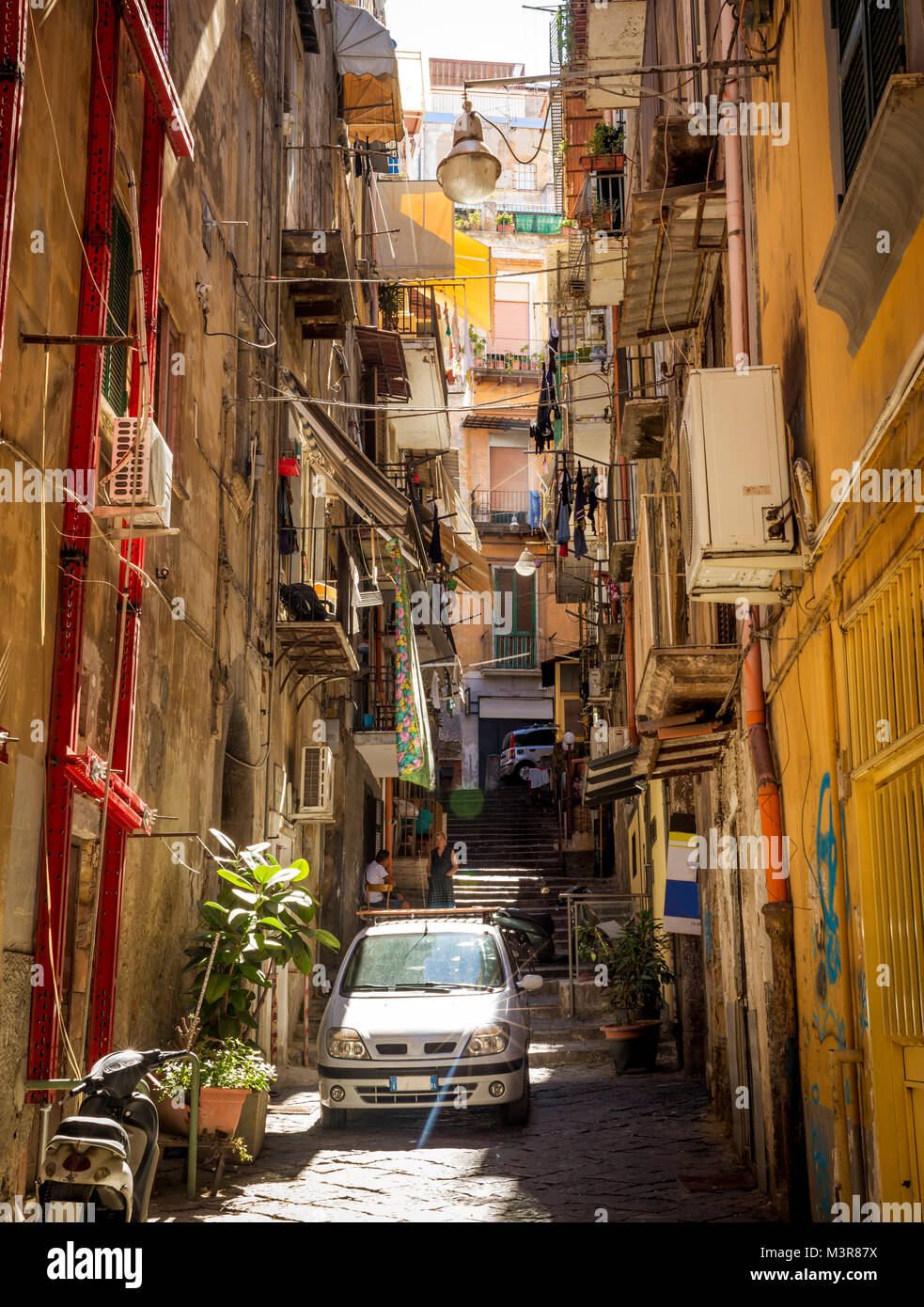 Narrow street in the old town of naples hi-res stock photography and ...