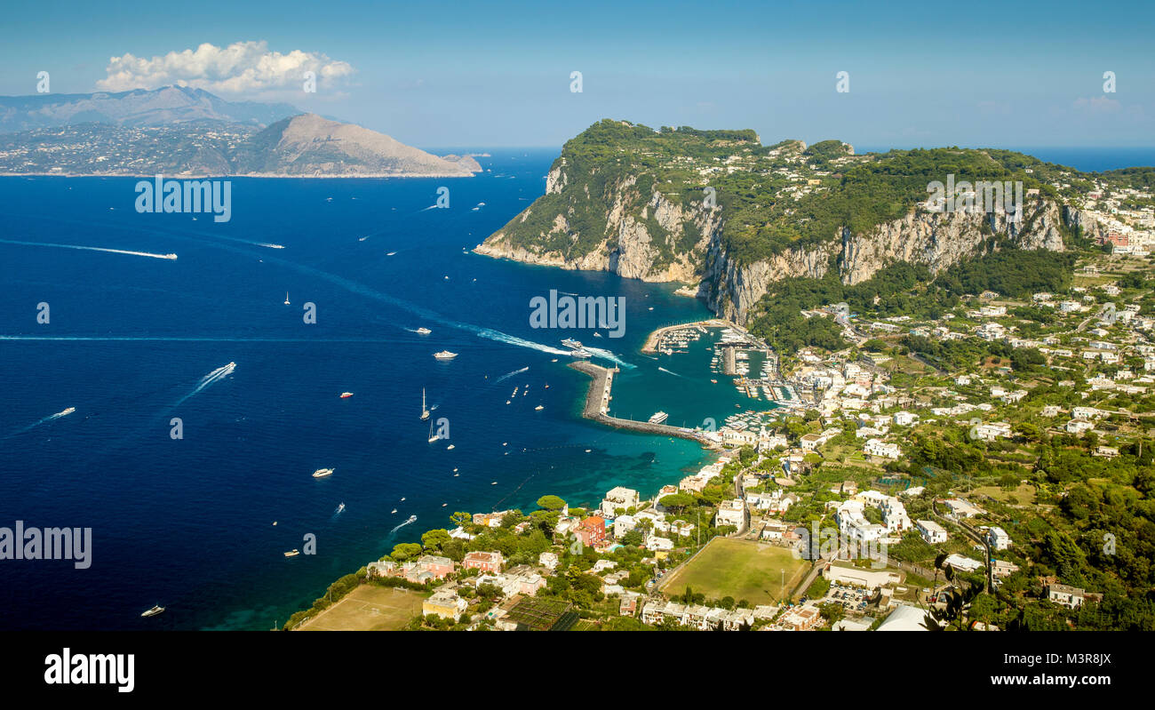 Aerial panorama of Capri island, Italy Stock Photo - Alamy
