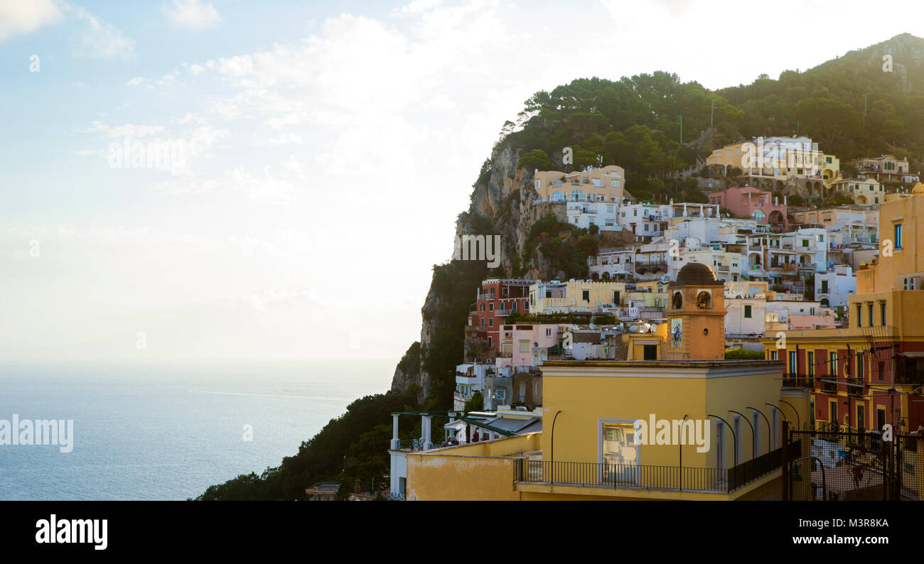 Panorama of Capri town on Capri Island in Italy Stock Photo - Alamy