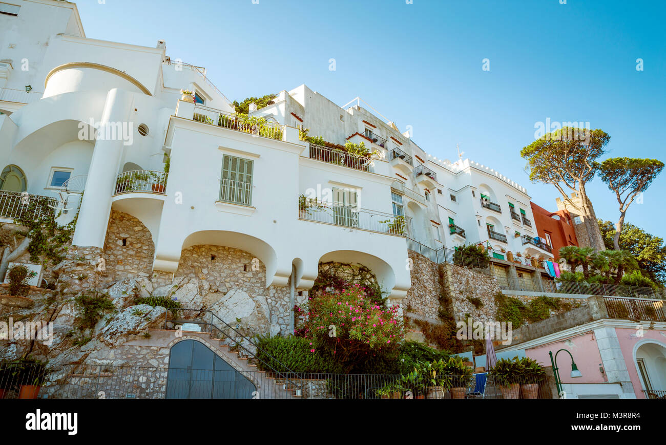 Traditional italian architecture on Capri island in Italy Stock Photo ...