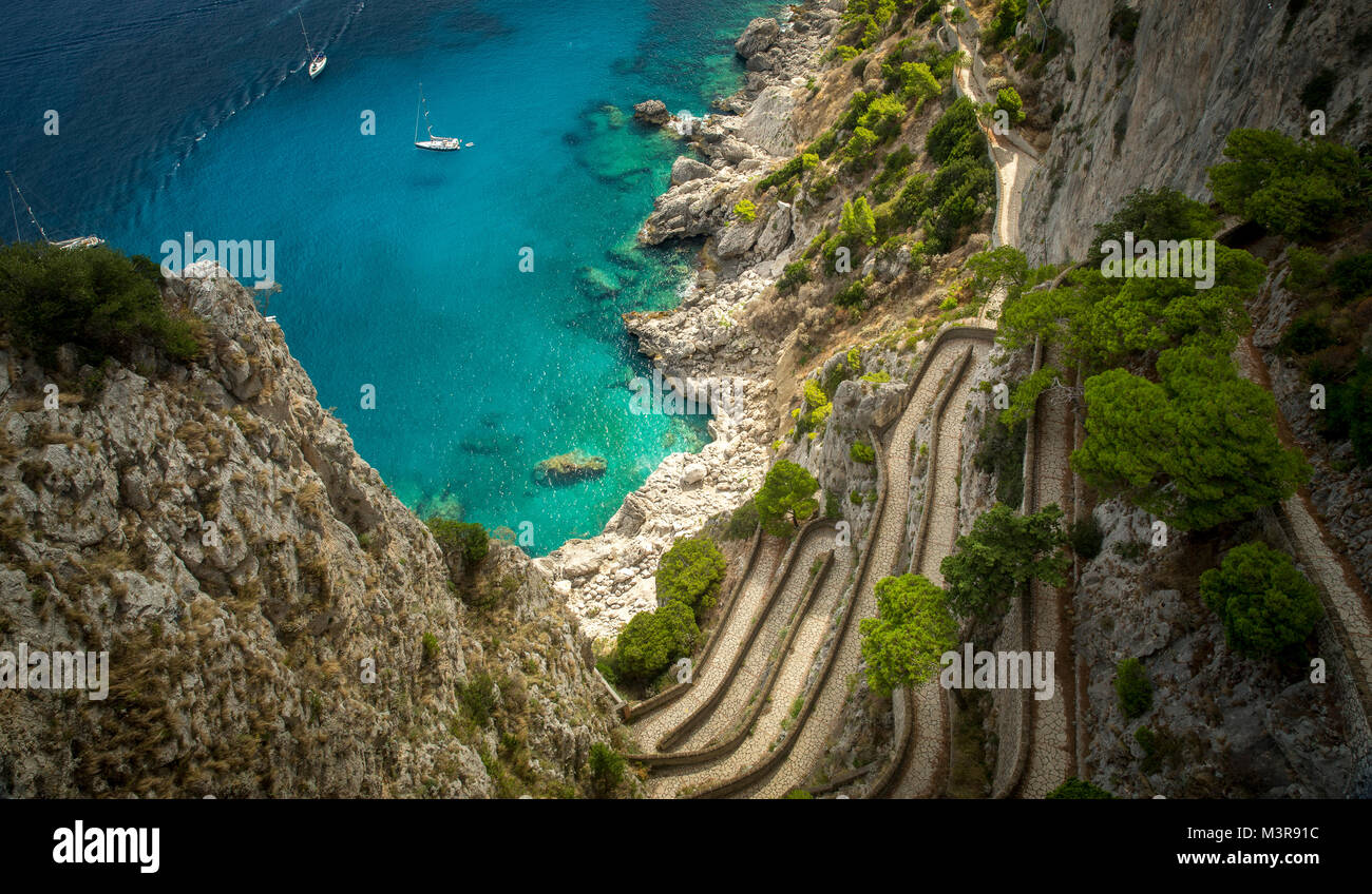 Via Krupp on Capri island, Italy Stock Photo - Alamy