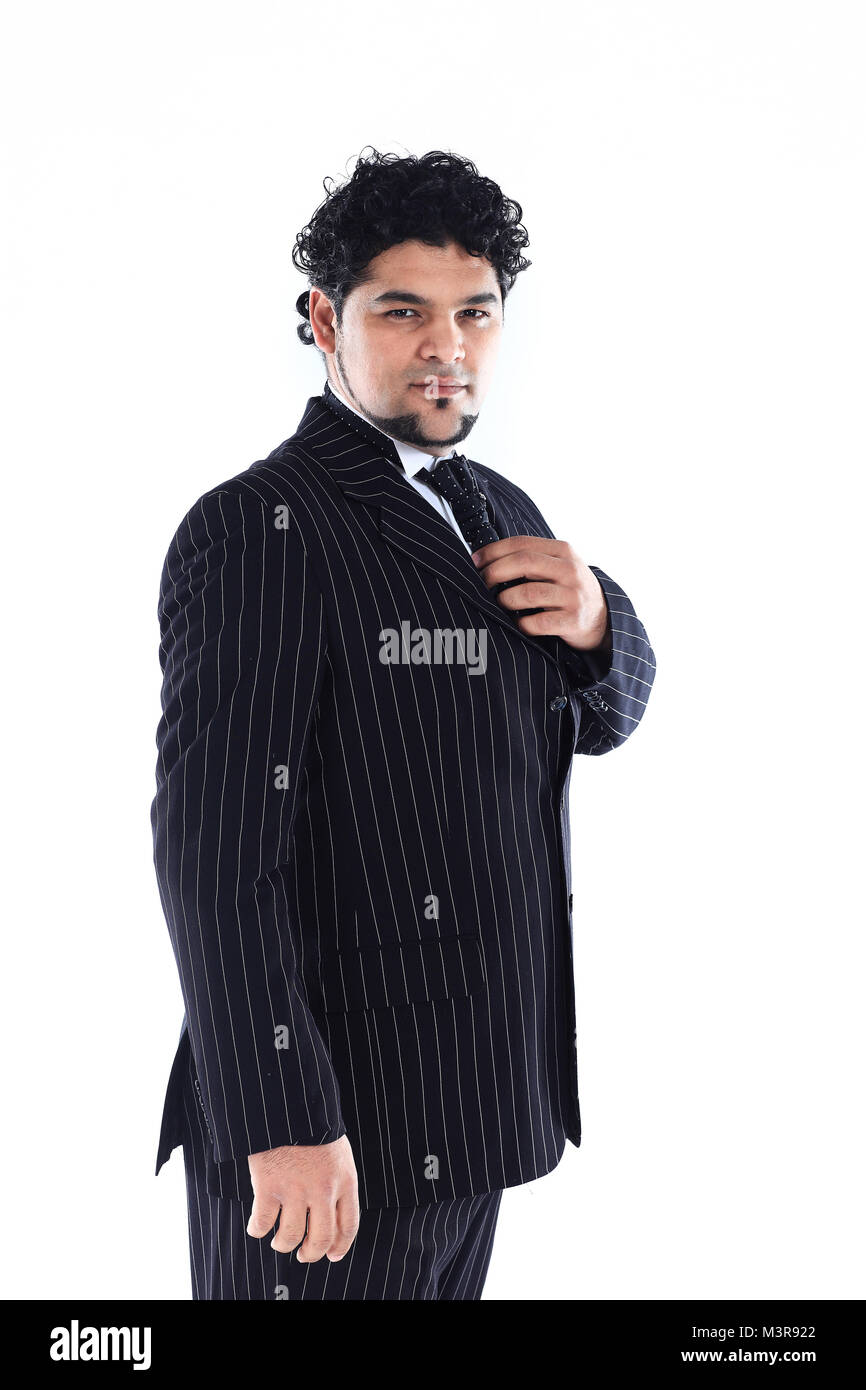 portrait of a successful businessman in a business suit with tie on ...