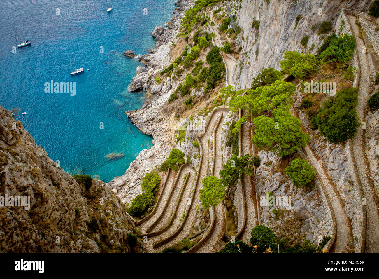 Via Krupp on Capri island in Italy Stock Photo - Alamy