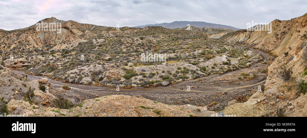 Panorama of the Tabernas desert, Andalusia, Spain Stock Photo - Alamy