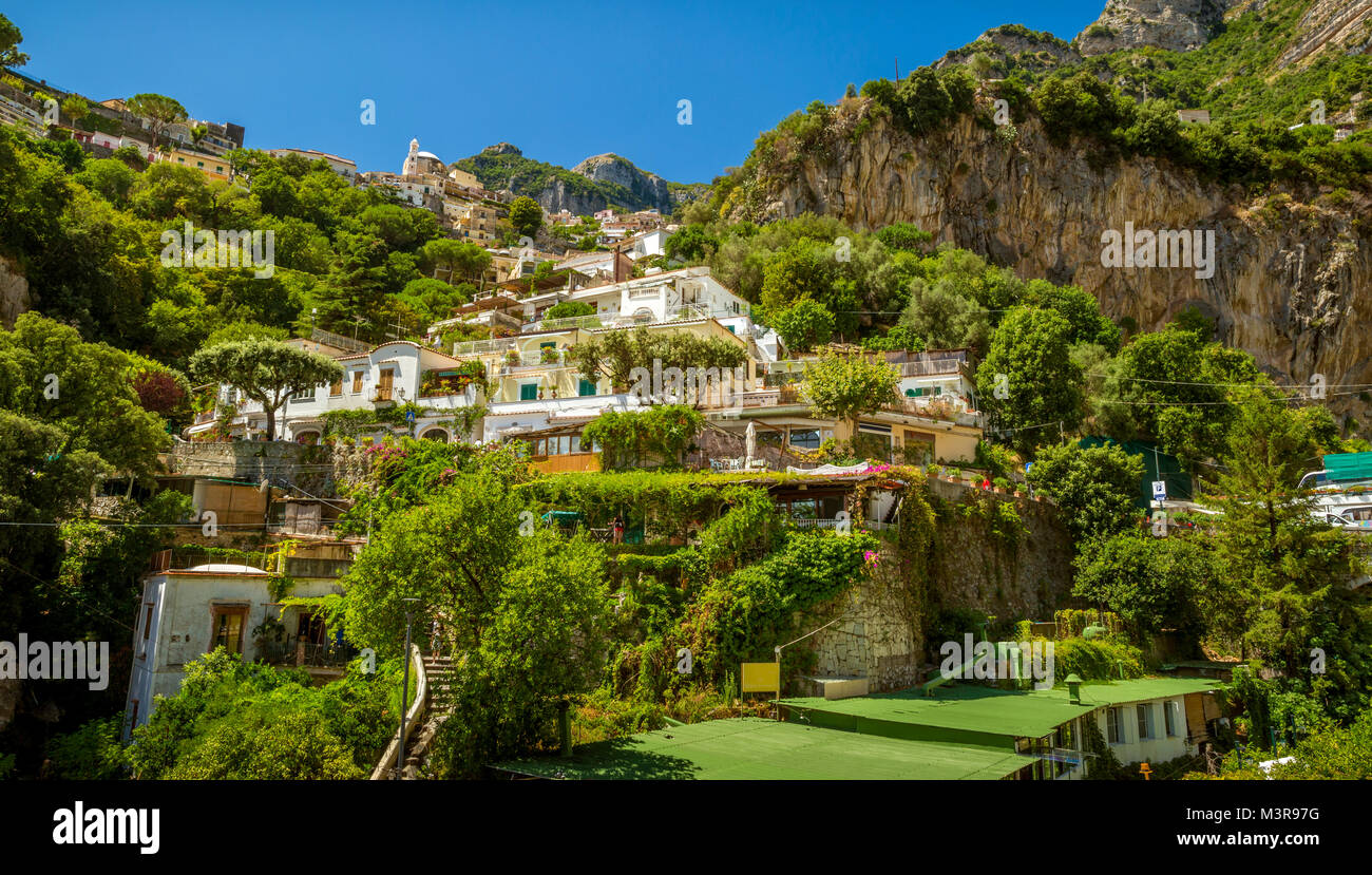 Positano Village on Amalfi Coast in Italy Stock Photo - Alamy
