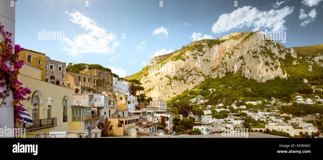 Panorama of Capri island in Italy Stock Photo - Alamy