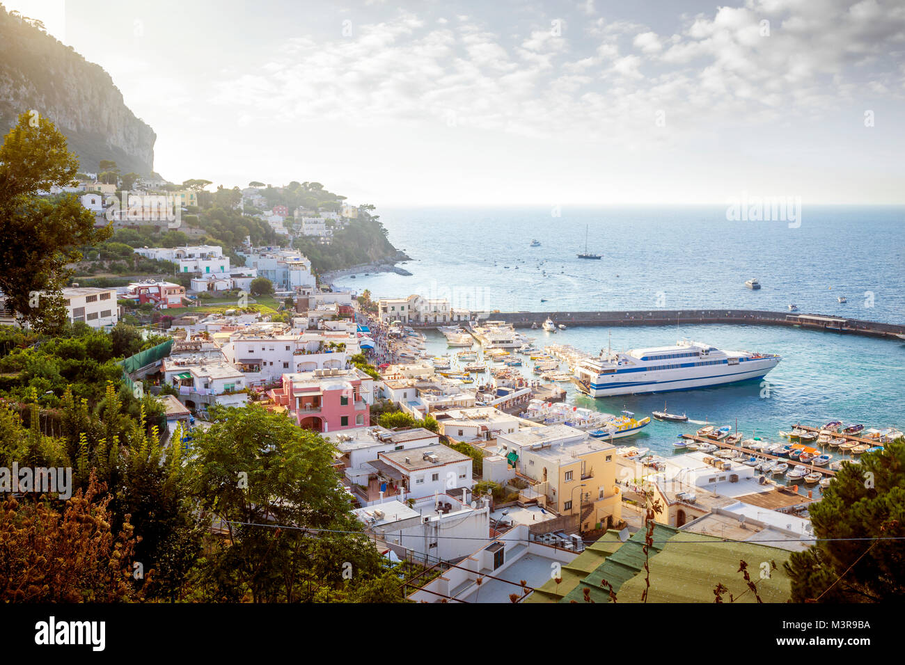Marina Grande harbor on Capri island in Italy Stock Photo - Alamy