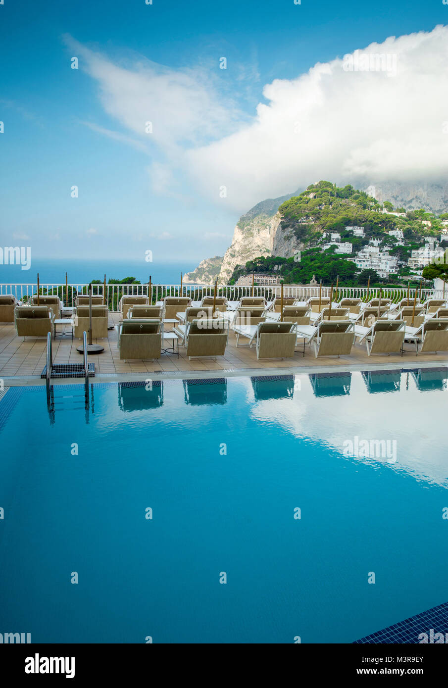 Swimming pool of a luxury hotel on Capri island in Italy Stock Photo ...