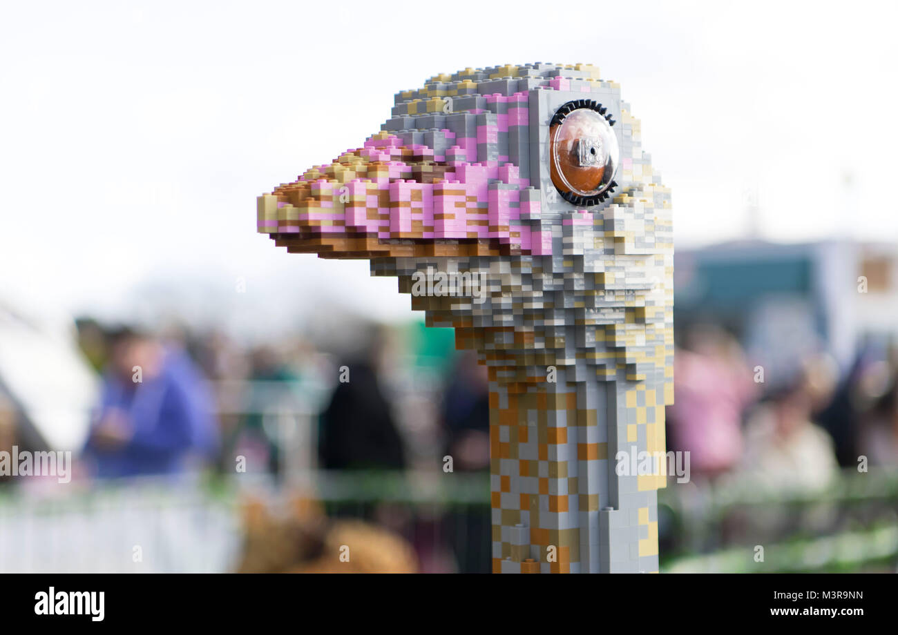 Lego animals on display as part of the Great Brick Safari at Mermaid ...