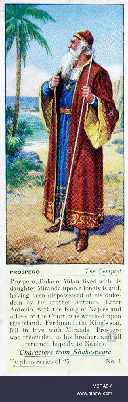 Characters from Shakespeare - Prospero, The Tempest Stock Photo - Alamy