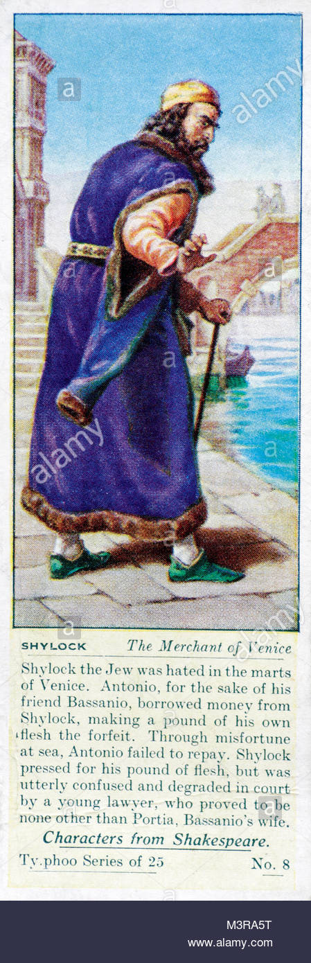 Characters from Shakespeare - Shylock, The Merchant of Venice Stock ...