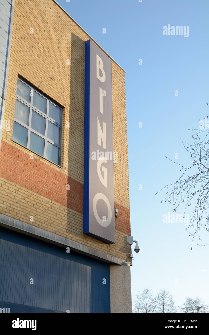 Bingo sign on building Stock Photo - Alamy