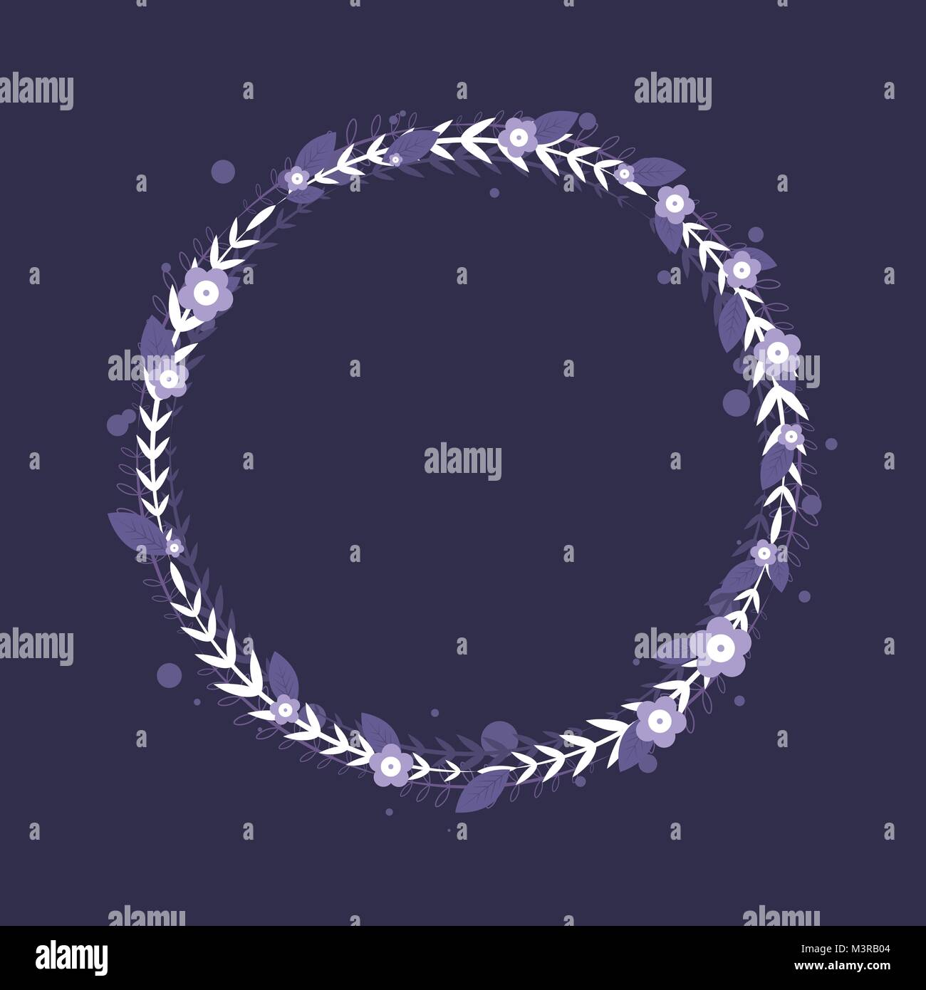 Floral circle frame hi-res stock photography and images - Alamy