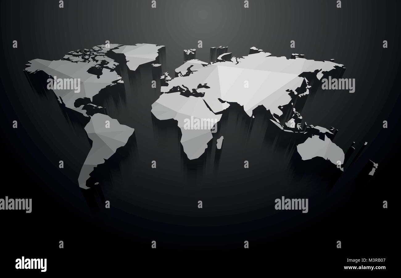 abstract 3D map of the world Stock Vector Image & Art - Alamy