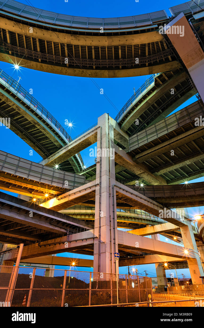 Japan, Honshu island, Kansai, Osaka, road infrastructures Stock Photo ...
