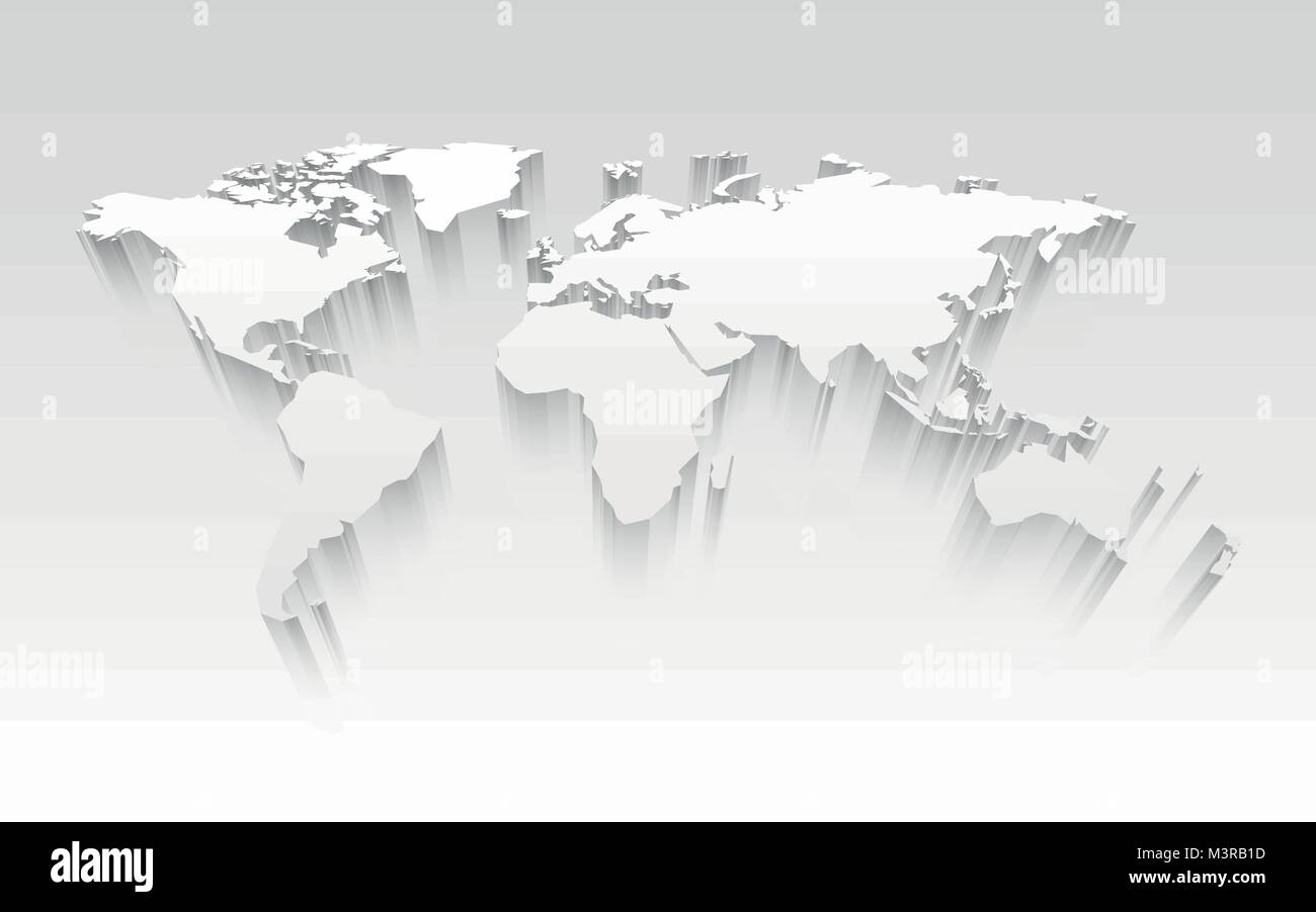 3D world map Stock Vector Image & Art - Alamy