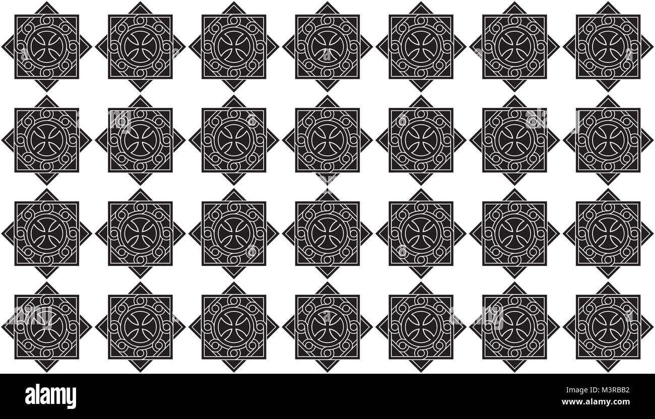 Coptic cross in decorative unit and pattern , High accuracy ,NO.21 ...