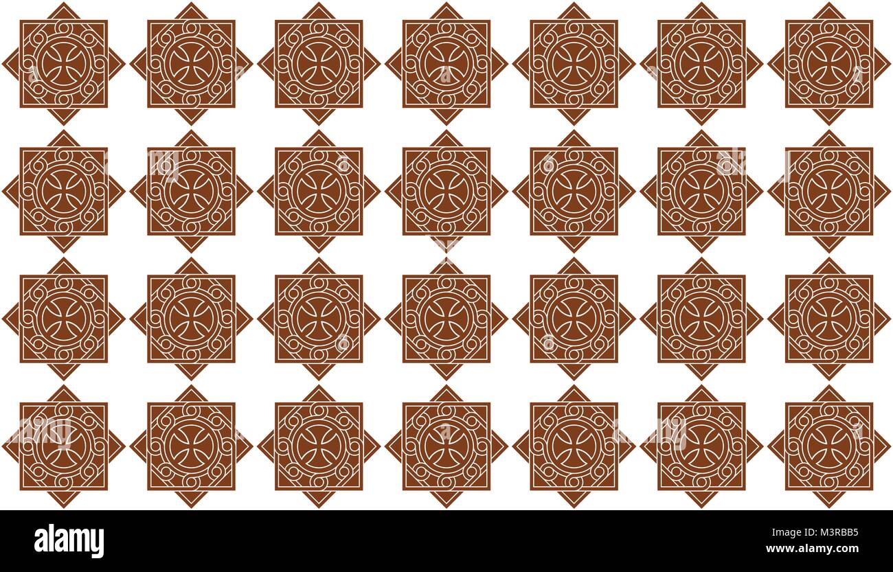 Coptic cross in decorative unit and pattern , High accuracy ,NO.21 ...