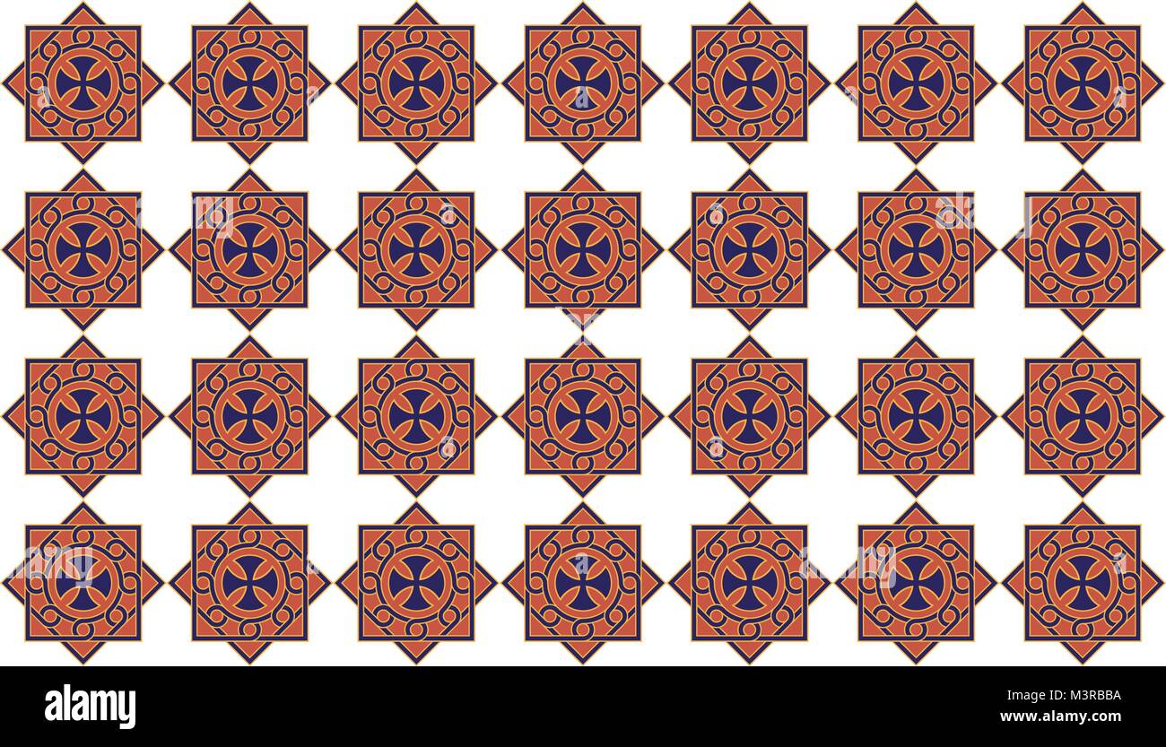 Coptic cross in decorative unit and pattern , High accuracy ,NO.21 ...