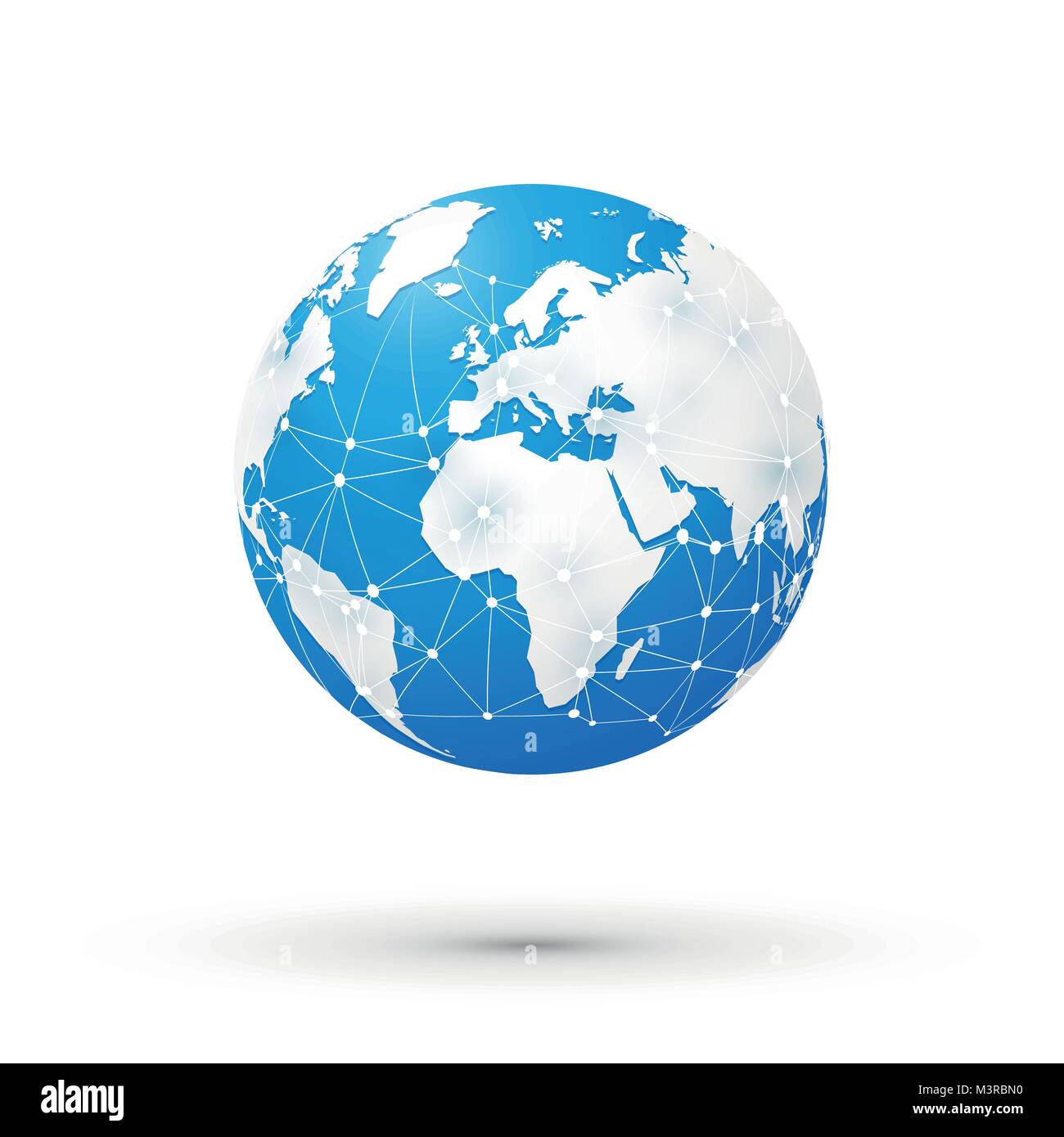 Blue planet earth connections hi-res stock photography and images - Alamy