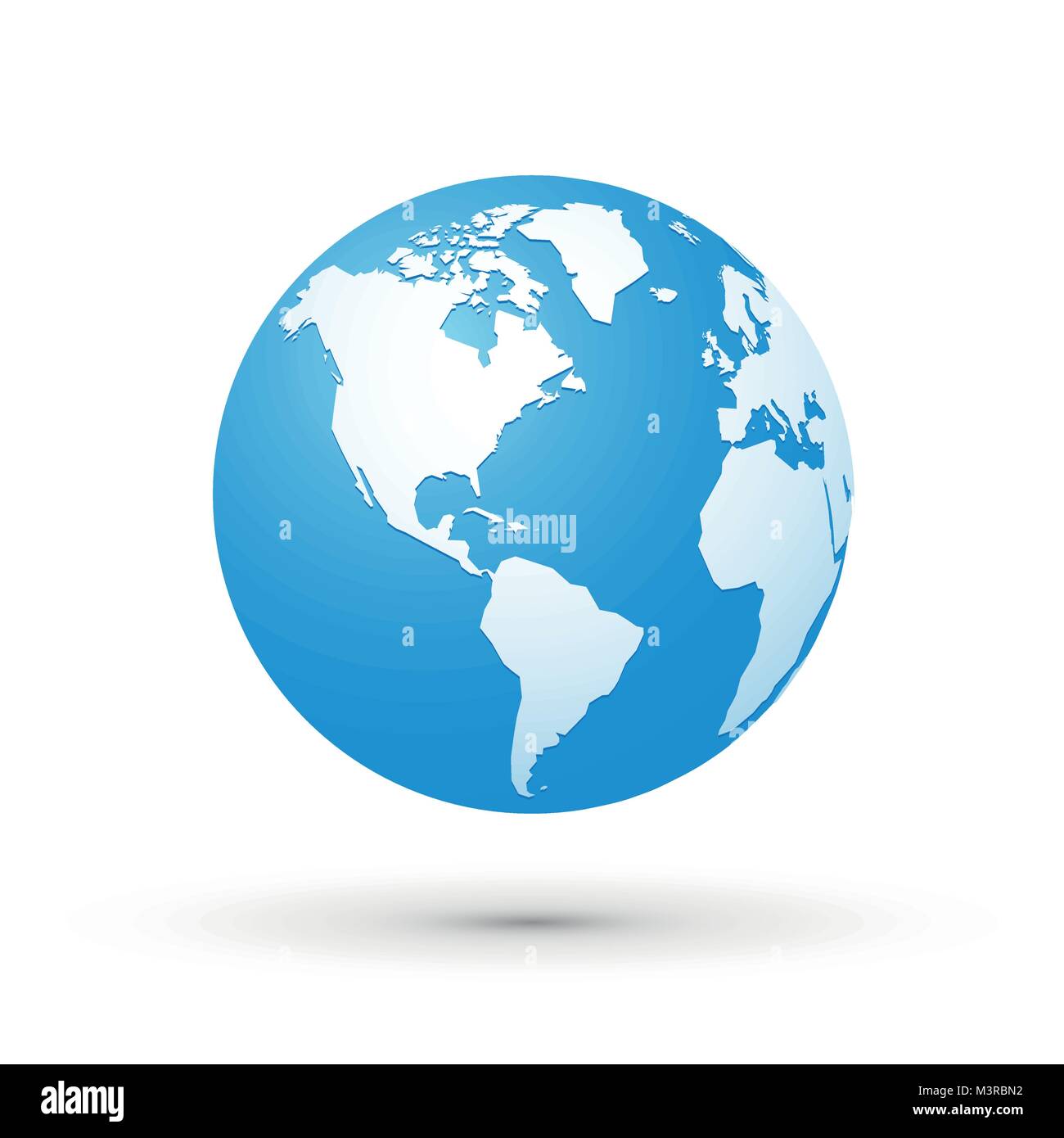 World map blue white hi-res stock photography and images - Alamy