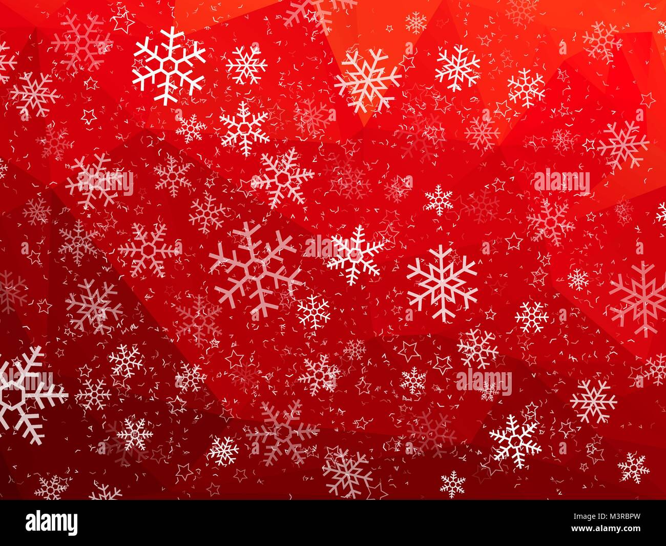 red abstract Christmas background with snowflakes Stock Vector Image ...