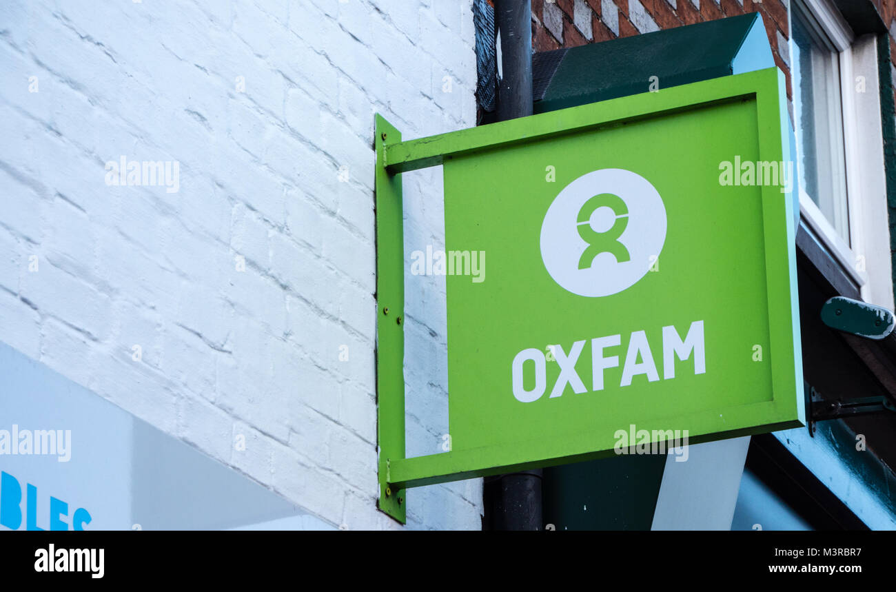 Oxfam Shop Sign, Caversham, Reading, Berkshire, England Stock Photo - Alamy