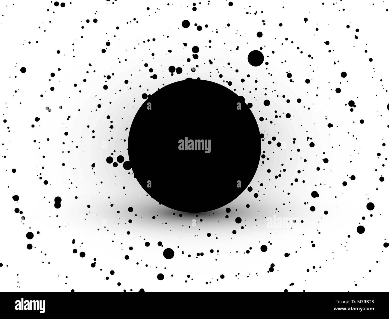 Circle abstract radial gradient Black and White Stock Photos & Images ...