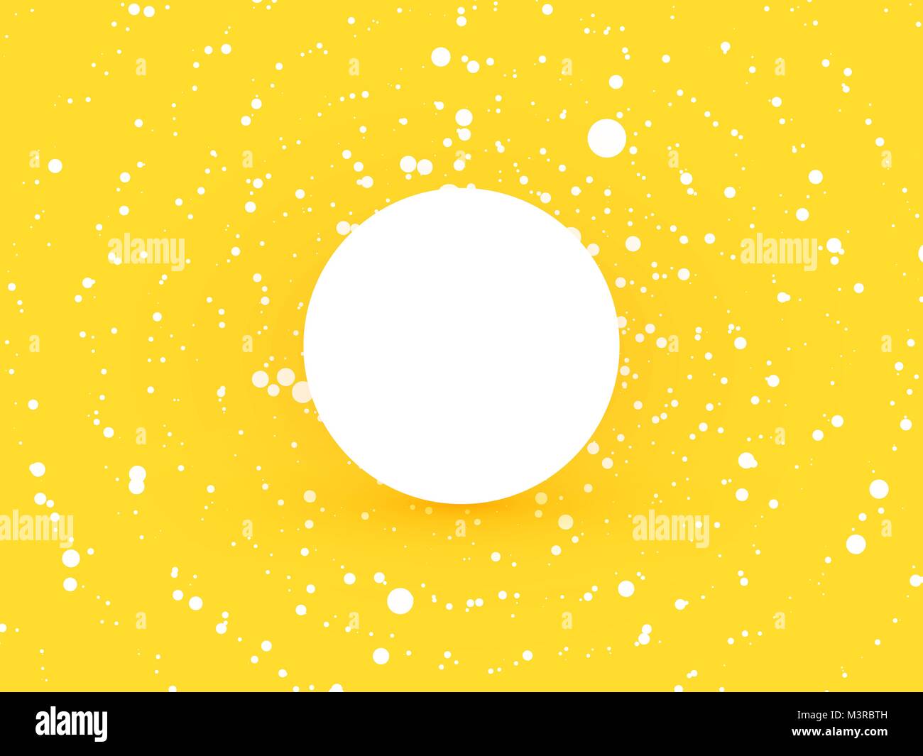 abstract yellow circle dots background with white label Stock Vector ...