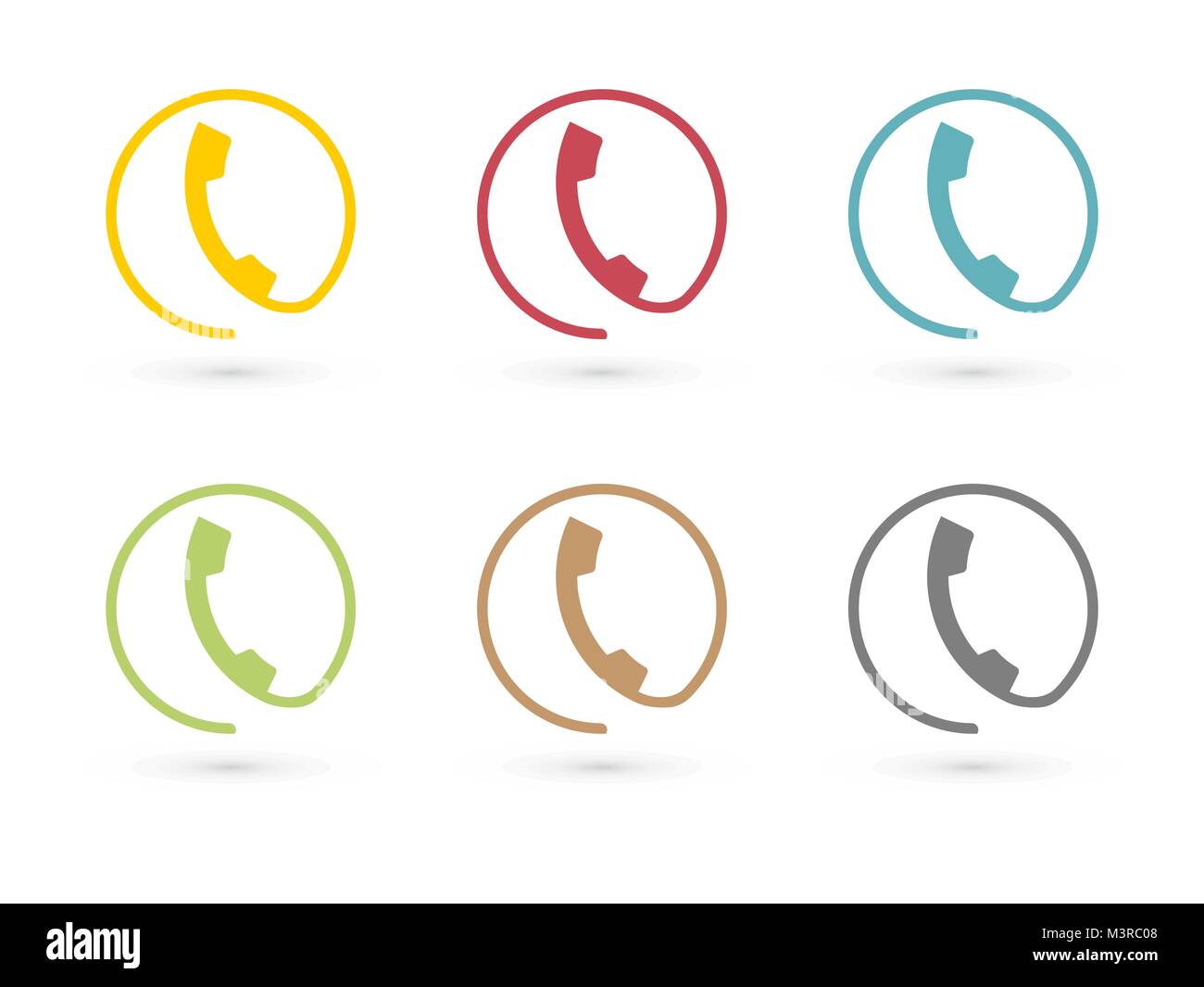 colorful phone icon in circle Stock Vector Image & Art - Alamy